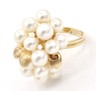 MING'S HAWAII LARGE SILVER BLUE PEARLS GRAPE CLUSTER RING. SIZE 6.25 ...