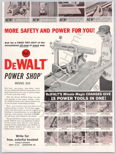 Dewalt Tools 15 Power Tools in One Woodworking Saw Sander Router Lathe ...