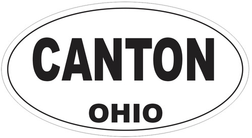 Canton Ohio Oval Bumper Sticker or Helmet Sticker D6055 | eBay