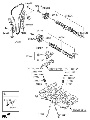 Genuine Hyundai & Kia (2015-2023) Models Tmg Chain,Tensioner Arm 24461 ...