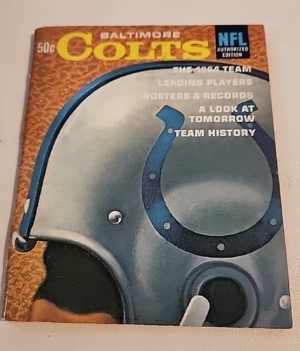 1964 NFL National Football League Baltimore Colts ROSTERS AND RECORDS ...