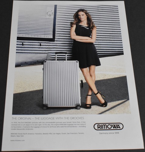 2014 Print Ad Clothing Fashion Style Art Heels Rimowa Luggage Brunette ...