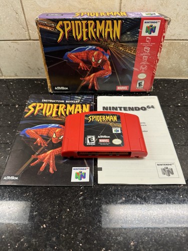 Spider-Man Nintendo n64 Red Cartridge Authentic with Manual Box | eBay