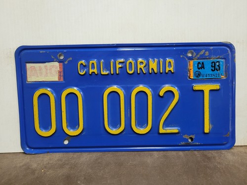 1993 California TRUCK LOW # License Plate Tag Number 2 | eBay