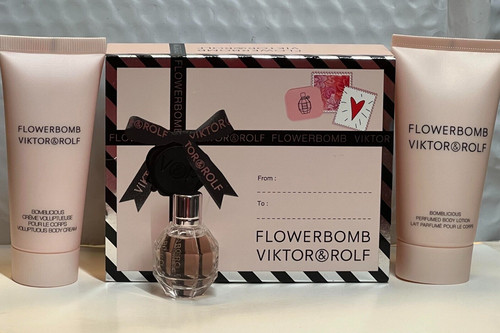 VIKTOR & ROLF BOMBSHELL TRAVEL SET - 0.24 OZ EDP+1.7 OZ LOTION+1.36 OZ ...