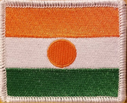 Republic Niger Flag Military Patch With Hook Adhesive Fastener White ...