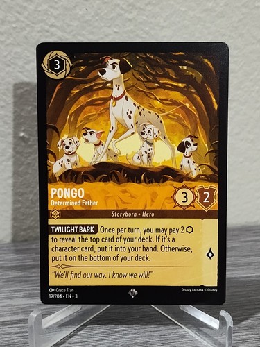 Disney Lorcana Into Inklands Pongo Determined Father 19/204 Non-Foil ...