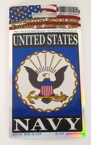 UNITED STATES NAVY Military Window Decal DC0108 EE | eBay
