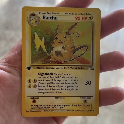Pokémon TCG Raichu Fossil 14 Holo 1st Edition Holo Rare | eBay