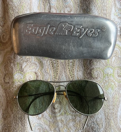Bakelite nose rests Eagle Eyes Aviator Sunglasses Vintage! | eBay