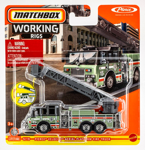 2024 Matchbox Working Rigs #5 Pierce® Velocity® Fire Truck GREEN | GREY ...
