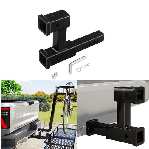 Double Hitch Receiver 2 inch Trailer Hitch Extension Riser Hitch ...