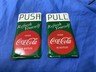 Coca-Cola Push Pull Door Screen Door Plate Set of 2 Refresh Yourself ...