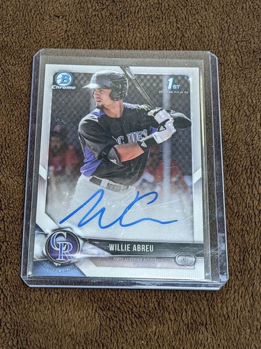 2018 BOWMAN CHROME 1ST PROSPECT AUTO WILLIE ABREU ROCKIES | eBay