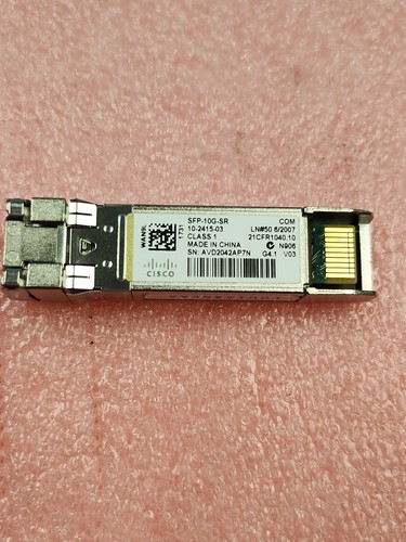 Cisco 10-2415-03/02 SFP-10G-SR 10GBASE 850nm SFP MMF Transceiver Module ...
