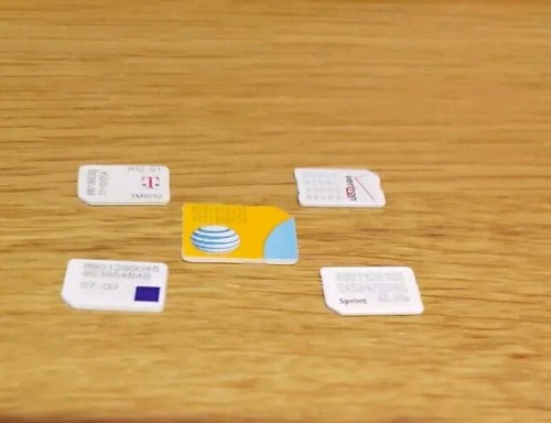 Lot of 5 Used SIM Cards (T-mobile, AT&T, Verizon, Sprint, MetroPCS) | eBay