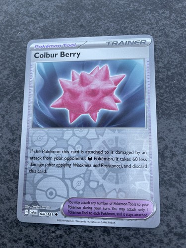 Pokémon TCG - Colbur Berry 168/191 - Reverse Holo Surging Sparks - NM ...