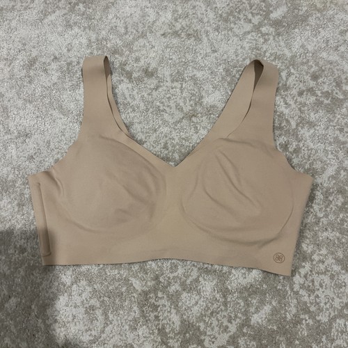 HoneyLove LiftWear V-Neck Bra Sand Medium Wireless Seamless Bralette # ...