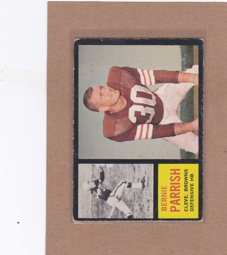 1962 TOPPS FOOTBALL BERNIE PARRISH #34 BROWNS VG/VGEX *A20052 | eBay