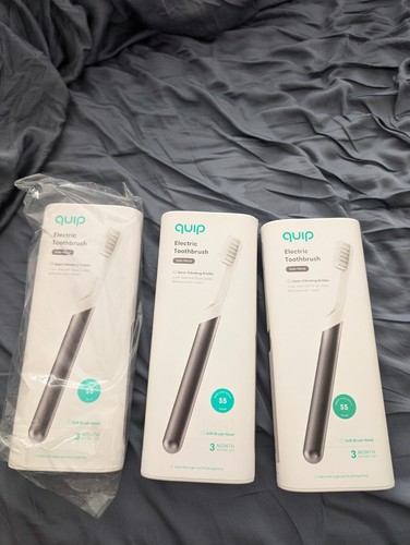 Quip Electric Sonic Toothbrush, Slate Metal, BNIB Sealed! (3 Pack) | eBay