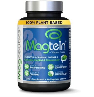 Купить Magceutics Magtein Magnesium L-Threonate Original Inventor Brain ...