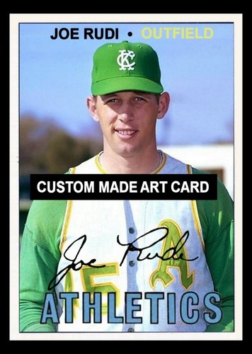 Joe Rudi Kansas City Athletics 1968 Custom Made Baseball Art Card | eBay
