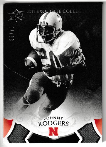 2011 Upper Deck Exquisite Collection /75 Johnny Rodgers Nebraska ...
