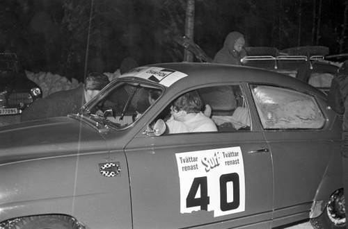 Pat Moss and Elisabeth Nystrom Saab 96 1966 Rally Car Motor Racing Old ...