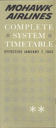 Mohawk Airlines system timetable 1/7/63 [4021] | eBay