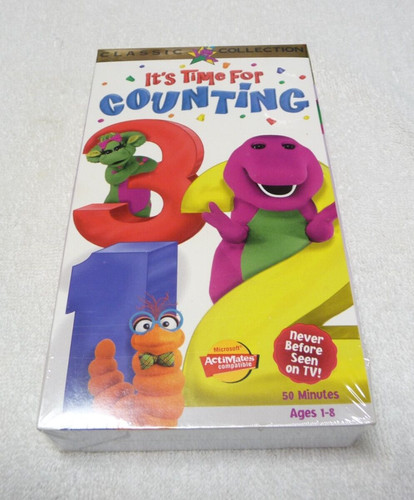 Barney It's Time For Counting VHS, 1997 Brand New Sealed Never Before ...