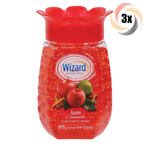 Wizard (4X) Crystal Bead Air Freshener Apple Cinnamon Lavender Hawaiian ...