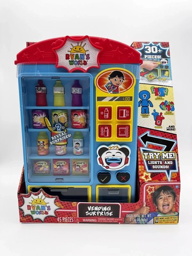 RYAN'S WORLD 78581 Surprise VENDING MACHINE Lights Sound W/30+ Pieces ...