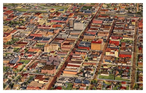 Albuquerque New Mexico NM Aerial City View A-19 Linen Postcard | eBay