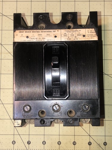 I-T-E 600VAC 50A 3-POLES FRAME-EF CIRCUIT BREAKER ETI-2684 Tested | eBay