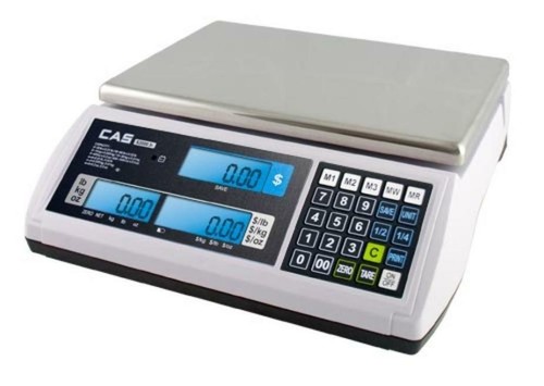 CAS S2000JR-60L, 60 x 0.02 lbs, S-2000 Jr Price Computing Scale with ...