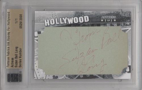 Rare Suzan Ball Autograph Died at age 21- 1 of 1 - Famous Fabrics Ink ...