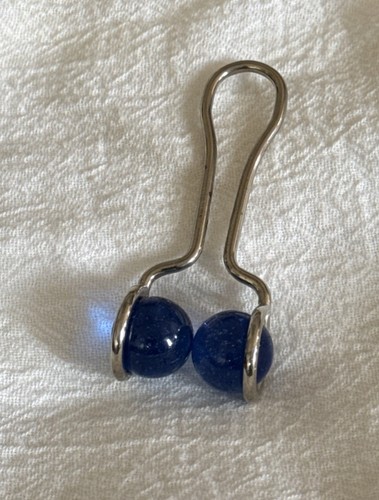 VTG RAZOR BLADE SHARPENER STROP GLASS MARBLE PAT PENDING Blue 3 Inches ...