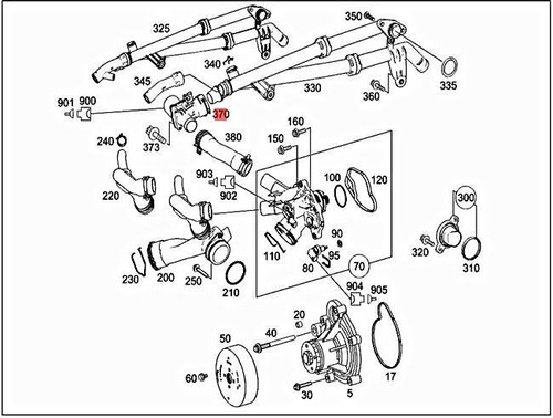 Genuine Mercedes-Benz Water Pump Valve 2712030164 C250 Slk250 for sale ...