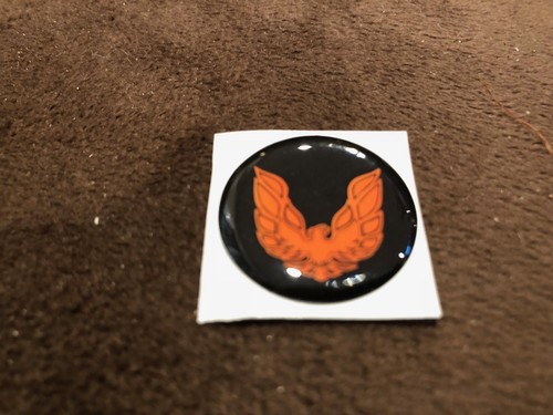 PONTIAC FIREBIRD AND TRANS-AM BLACK W ORANGE BIRD 1 INCH SHIFTER LOGO ...