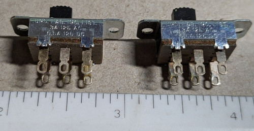 Lot of 2 NOS Stackpole DPDT Slide Switches – Center Common – Gold Leads ...