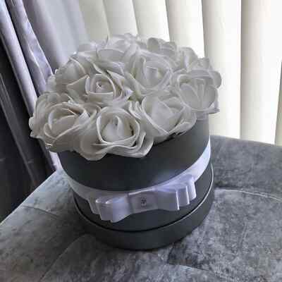 White Hat Box in Dried & Artificial Flowers for sale | eBay