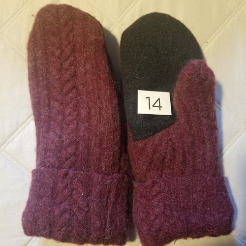 Upcycled Wool Mittens - Size XL no. 14 | eBay