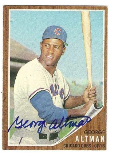 Autographed GEORGE ALTMAN Chicago Cubs 1962 Topps card #240 w/ COA | eBay