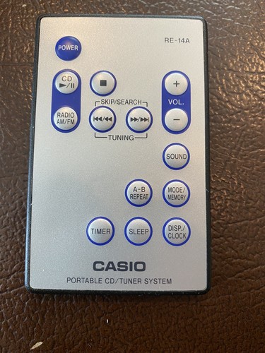 CASIO RE-14A RE14A Genuine OEM Original Remote Portable CD / Tuner ...