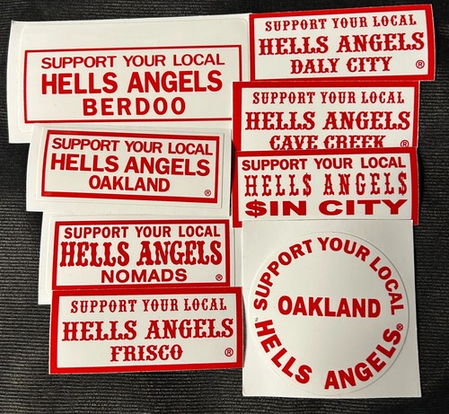 RARE VINTAGE NOS HELLS ANGELS SUPPORT STICKERS FREE SHIPPING | eBay