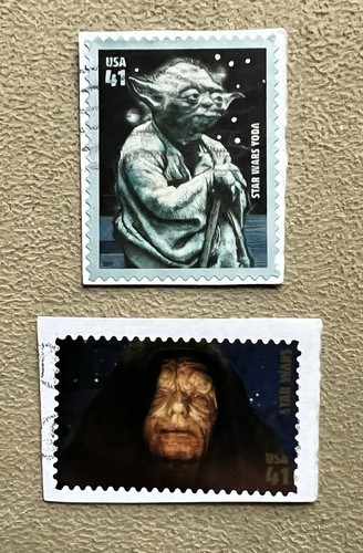 US 2007 41 Cent Star Wars 2 used stamps Yoda, Emperor Palpatine | eBay