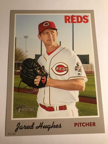 2019 Topps Heritage Jumbo 5x7 Jared Hughes Reds 3 01/49 | eBay