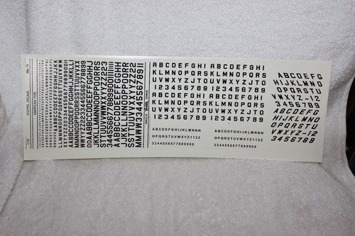STOPPEL DECAL SHEET 1/72 SCALE AMERICAN TYPE NO. 13 MODELERS MODEL KIT ...