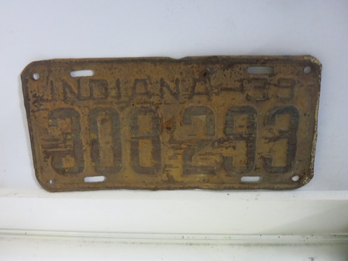 1939 Indiana passenger car license plate | eBay