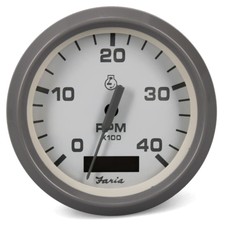 Faria Boat Tachometer Gauge TD9115A | Nantucket Diesel 3 1/4 Inch Gray